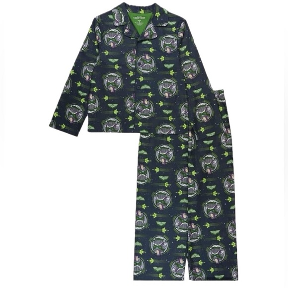 Disney | Pajamas | Disney Pixar Boys Lightyear 2piece Loosefit Button ...
